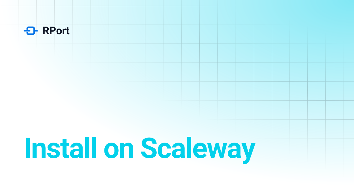 Install on Scaleway | RPort