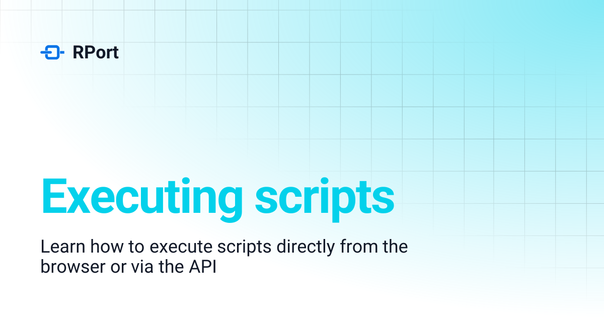Executing scripts | RPort